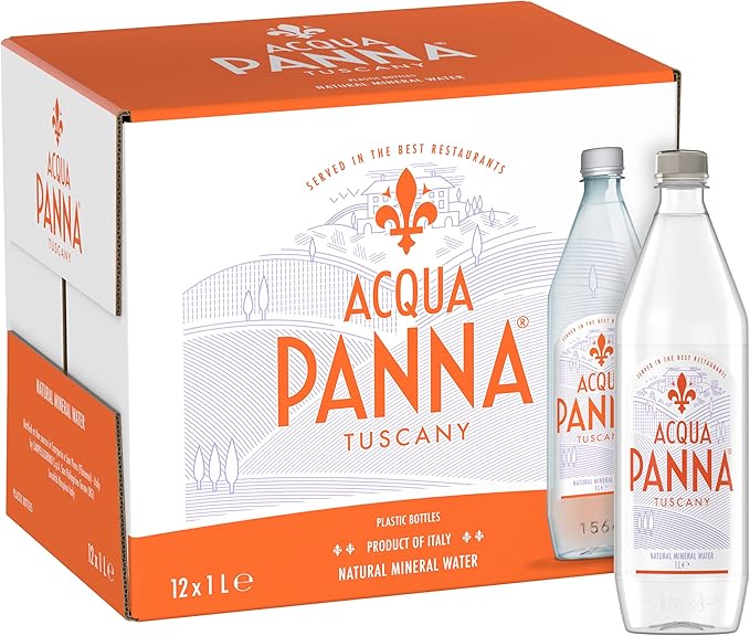 Acqua Panna Still Natural Mineral Water 1L x 12 Plastic Bottles ...